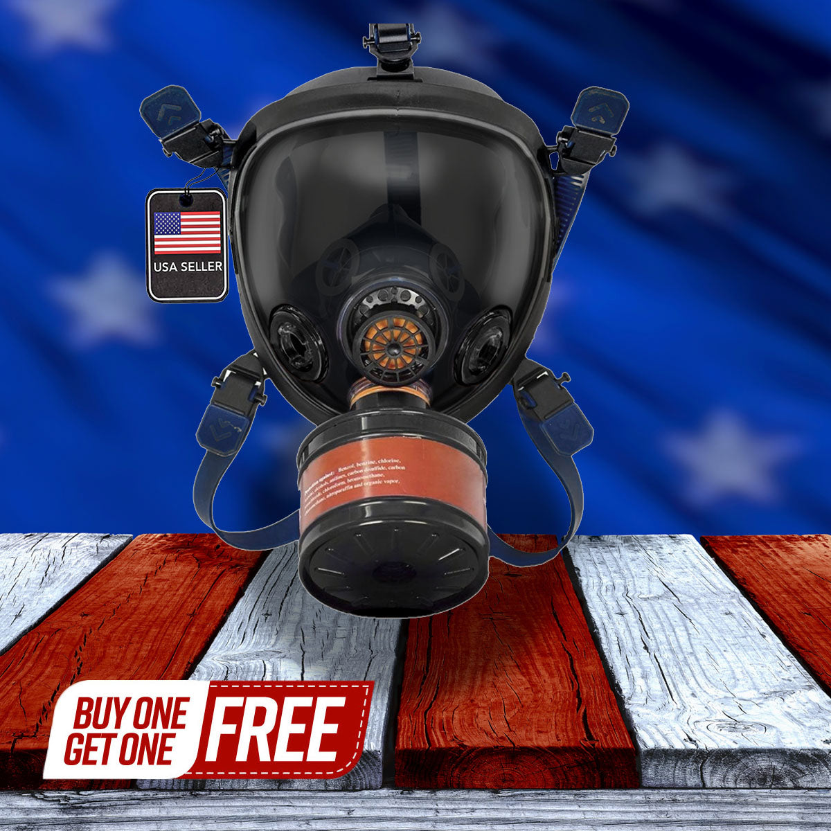 ST-100X Full Face Gas Mask Respirator | P-D-1 40mm Organic Vapor Filter ...