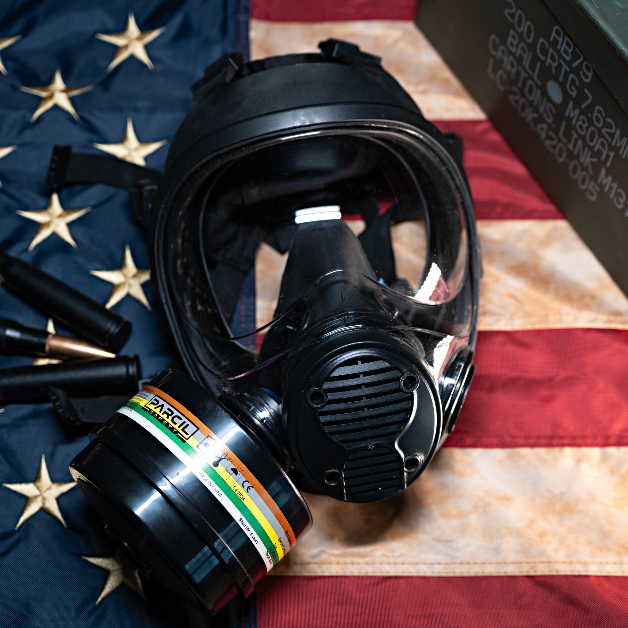 NB-100 Tactical Gas Mask - Full Face Respirator with 40mm Defense Filt ...