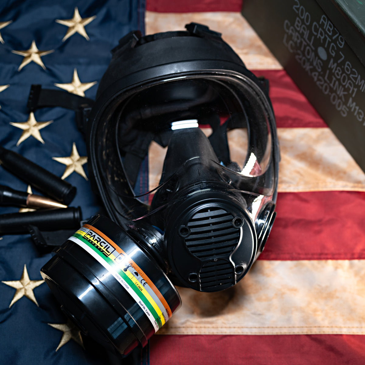 NB-100 Tactical Gas Mask - Full Face Respirator with 40mm Defense Filt ...