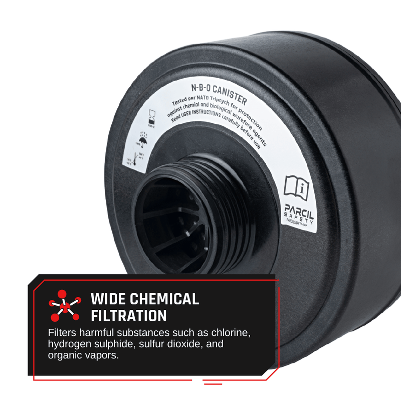 IIR-100 NATO CBRN Recon Military Tactical Gas Mask, Canteen and N-B-0