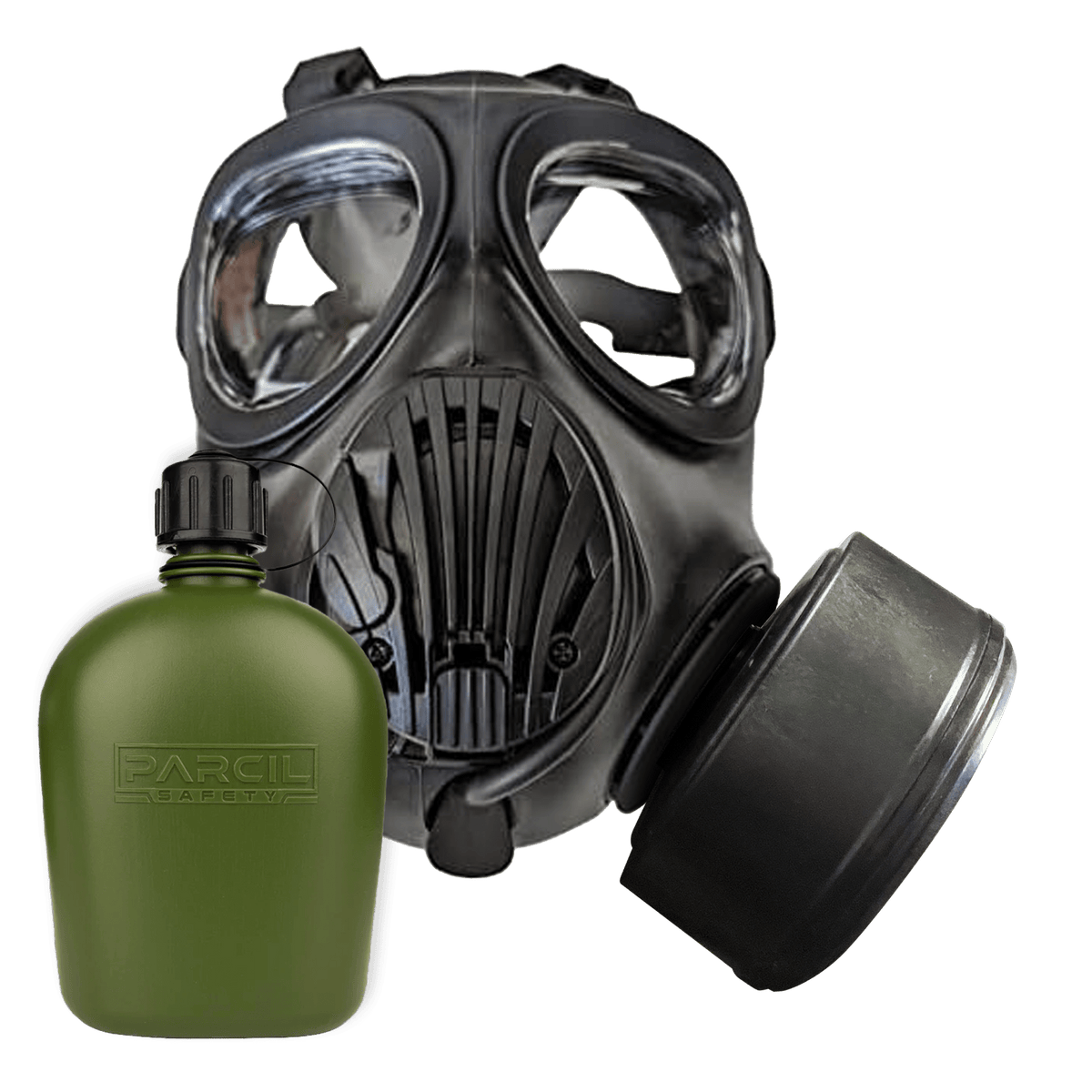 IIR-100 NATO CBRN Recon Military Tactical Gas Mask with Canteen and N-