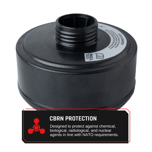 IIR-100 NATO CBRN Recon Military Tactical Gas Mask, Canteen and N-B-0