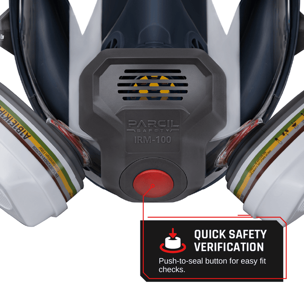 IRM-100 Industrial Full-Face Respirator with P-3-0 ABEK1P3 Combination