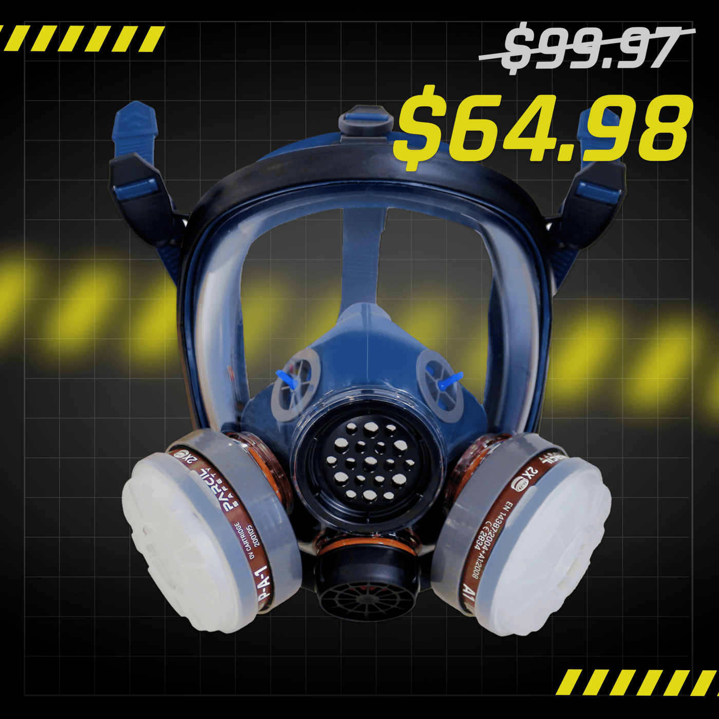 PD-100 Gas Mask for Full Face Protection | Parcil Safety