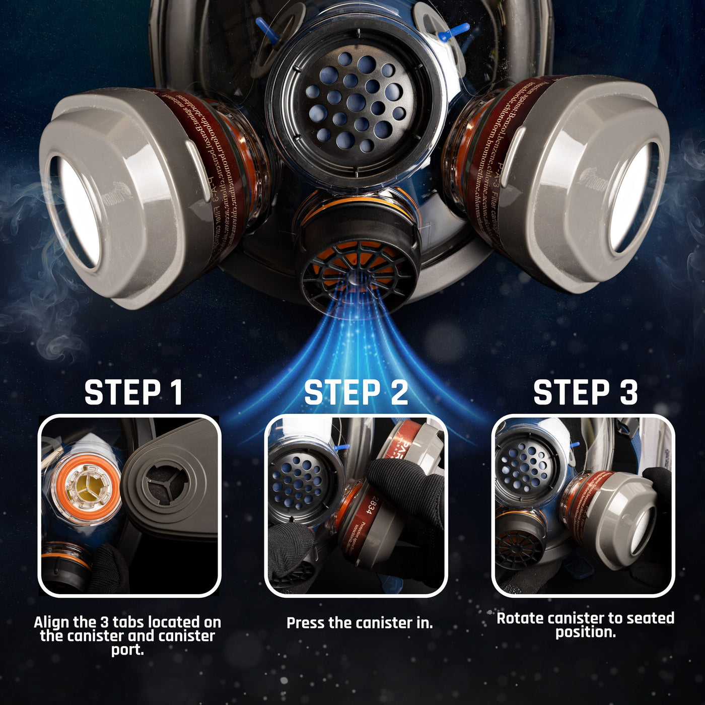 PD-101 Full Face Mask Respirator | Parcil PD-101 Gas Mask
