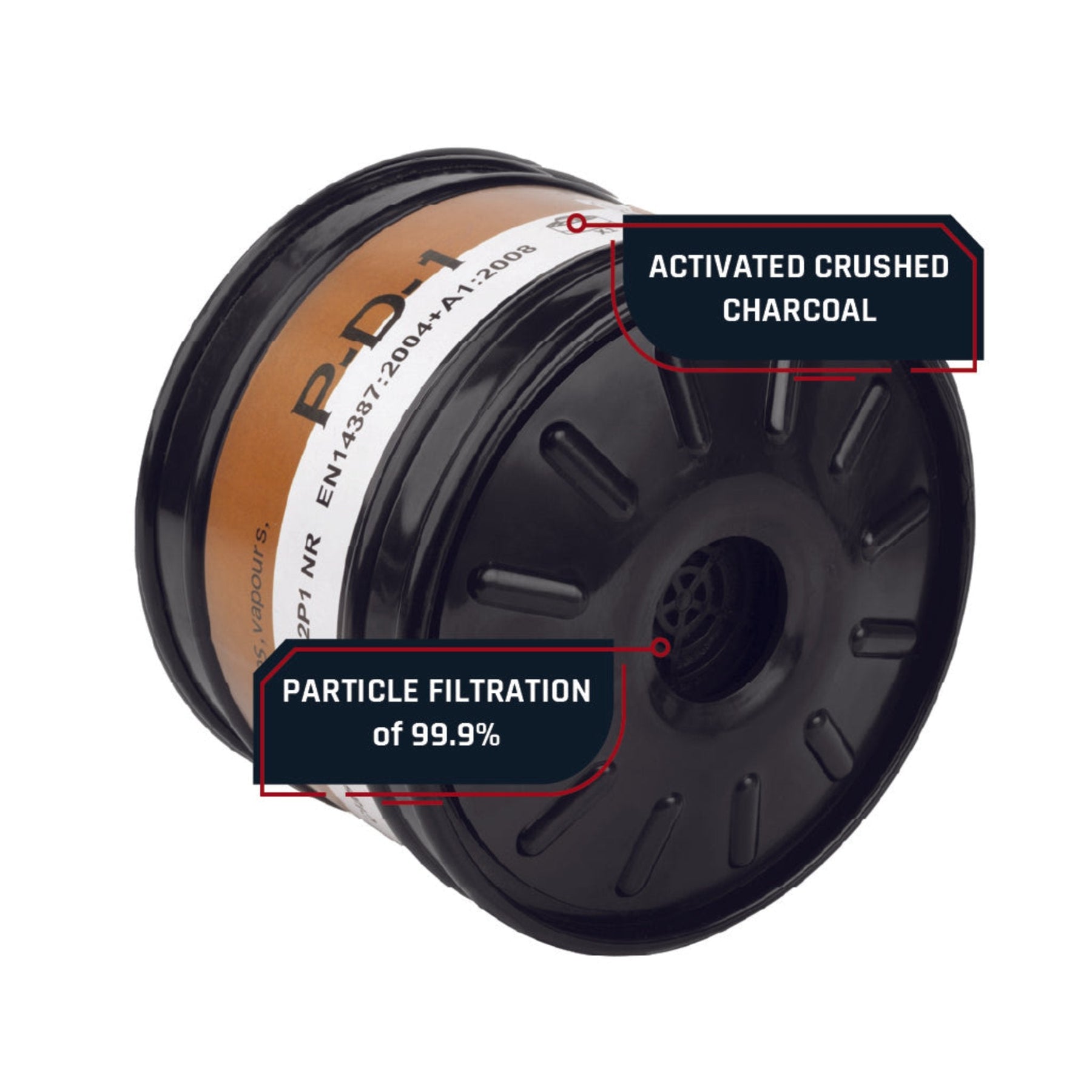 P-D-1 40mm Gas Mask Filter Canister | Parcil Safety