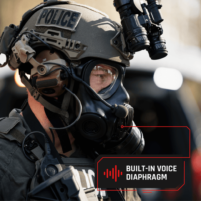 IIR-100 NATO CBRN Recon Military Tactical Gas Mask with Canteen and N-