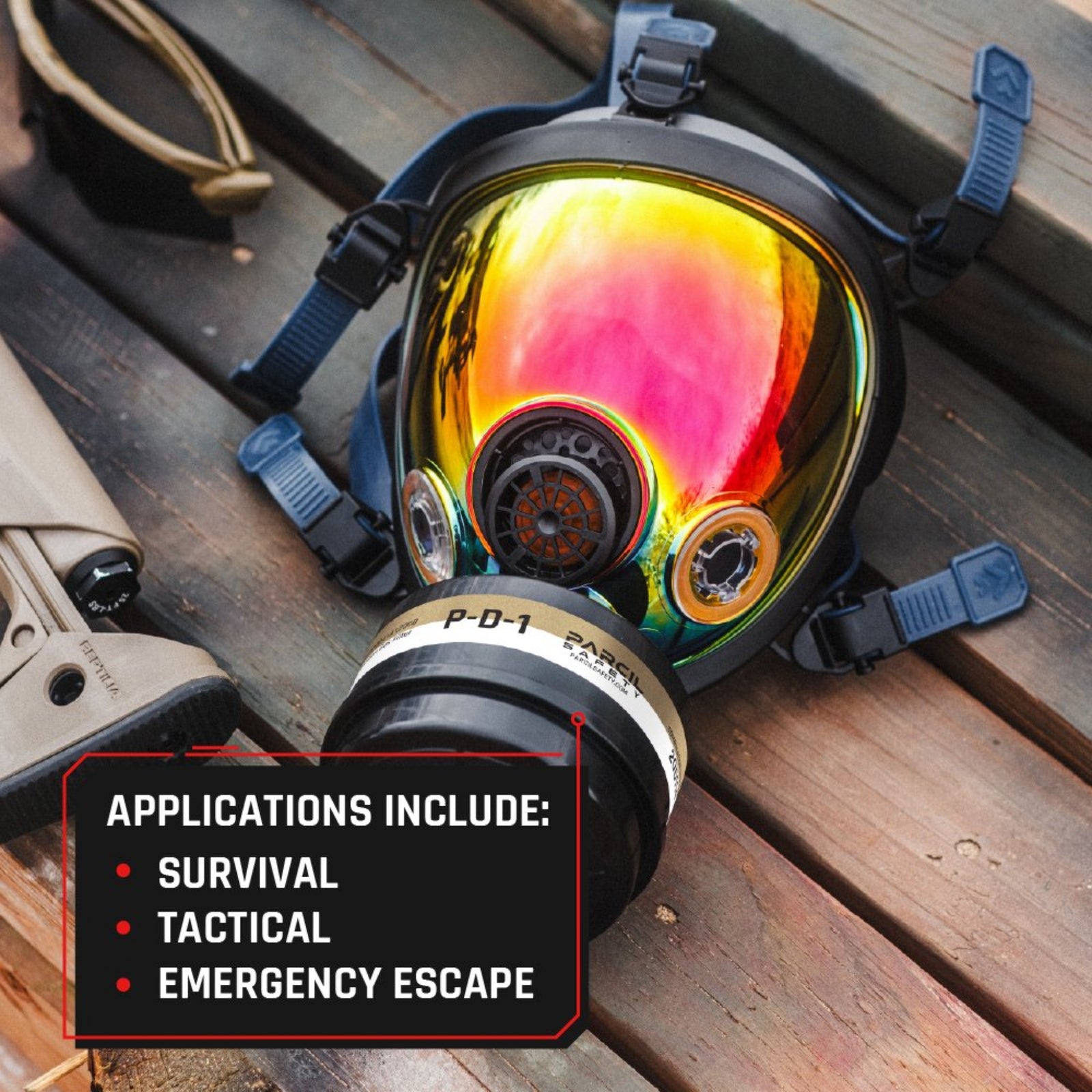 ST-100X Full Face Gas Mask | Survival Respirator by Parcil