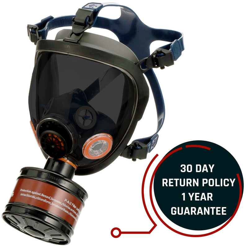 ST-100X Full Face Gas Mask Respirator | P-D-1 40mm Organic Vapor Filter